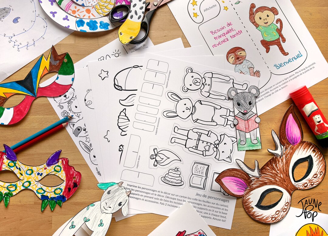 French Set of Activities to Download and Print, Crafting, Games ...