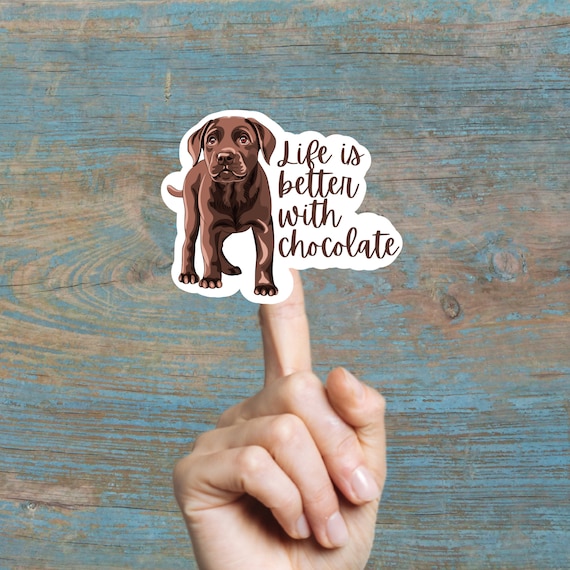 Chocolate Lab Sticker for Tumbler Labrador Sticker for | Etsy