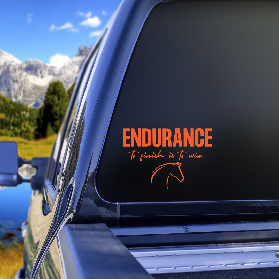 Trailer Endurance Horse Decal Sticker for Car Window, Endurance Riding ...