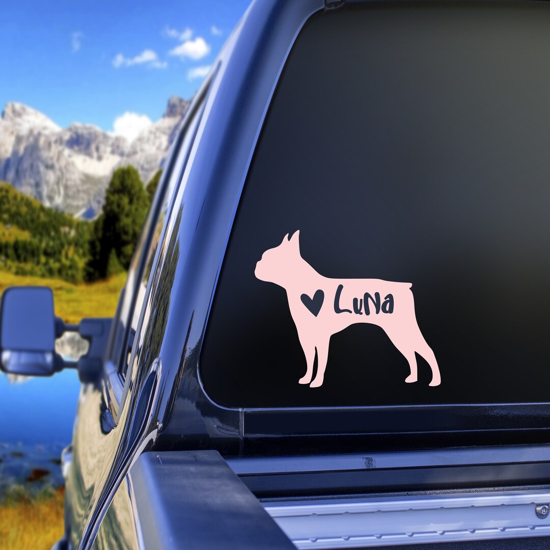 Boston Terrier Sticker for Car Window, Computer Sticker, Boston Terrier ...