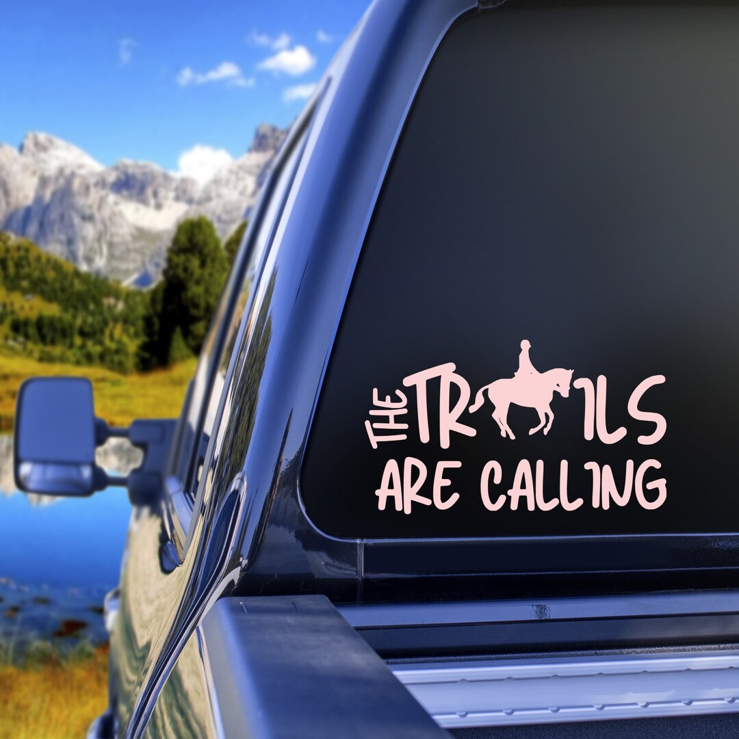 Trail Rider Horse Vinyl Decal for Trailer, Horse Trailer Sticker, Horse ...
