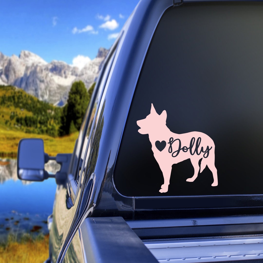 Blue Heeler Decal for Car Window, Heeler Sticker for Laptop, Blue ...