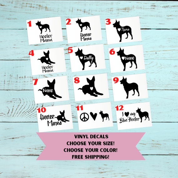 Blue Heeler Decal for Car Window Heeler Sticker for Laptop | Etsy