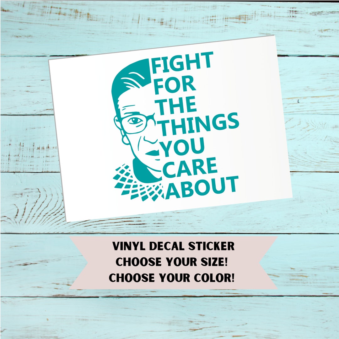 Ruth Bader Ginsburg Vinyl Decal Sticker, RBG Sticker - Perfect Decal ...