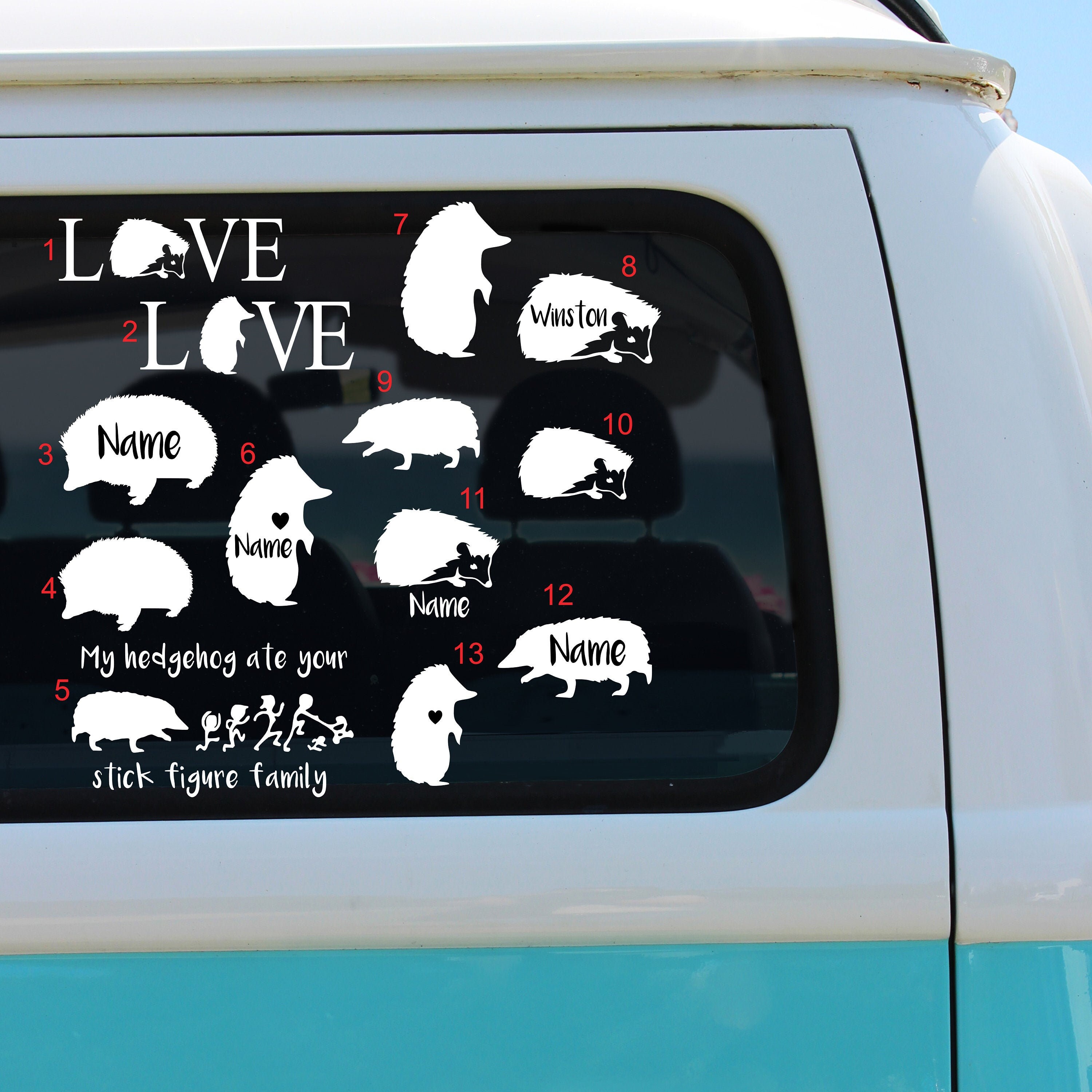 Hedgehog Vinyl Decal Sticker for Laptop Hedgehog Vinyl - Etsy