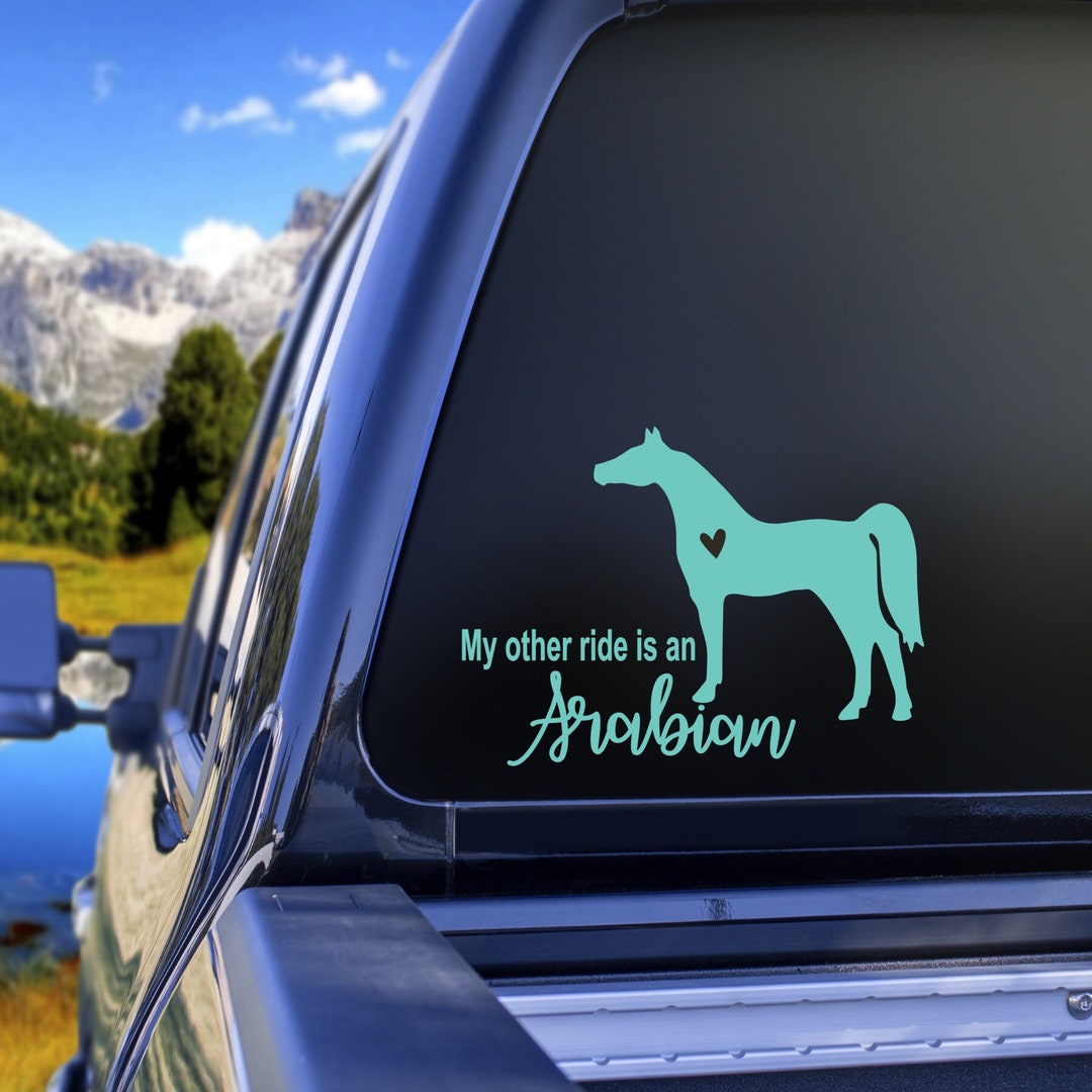 Arabian Horse Decal for Truck, Arabian Horse Sticker for Trailer ...