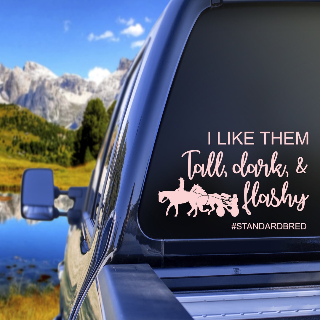 Standardbred Horse Vinyl Decal for Car Window, Horse Trailer Sticker ...
