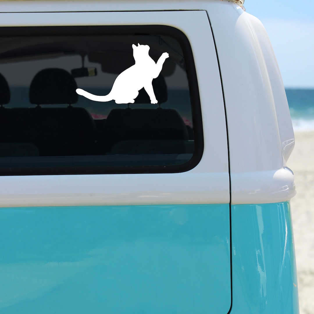 Cat Decal for Car Window, Cat Decal for Laptop, Cat Decal for Windows ...