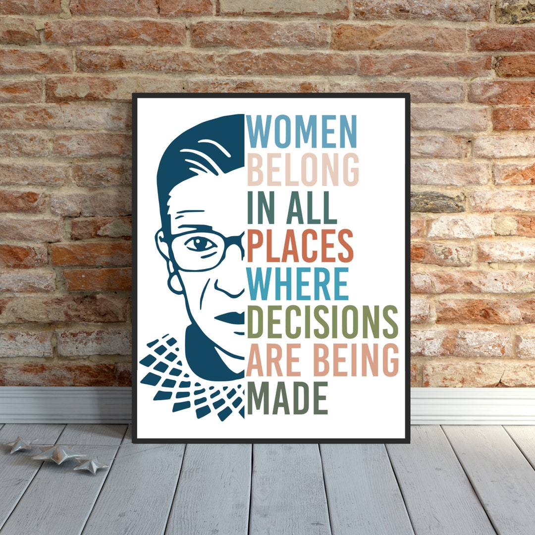 RBG Printable, Ruth Bader Ginsburg Print, Feminist Art Print, Feminist ...