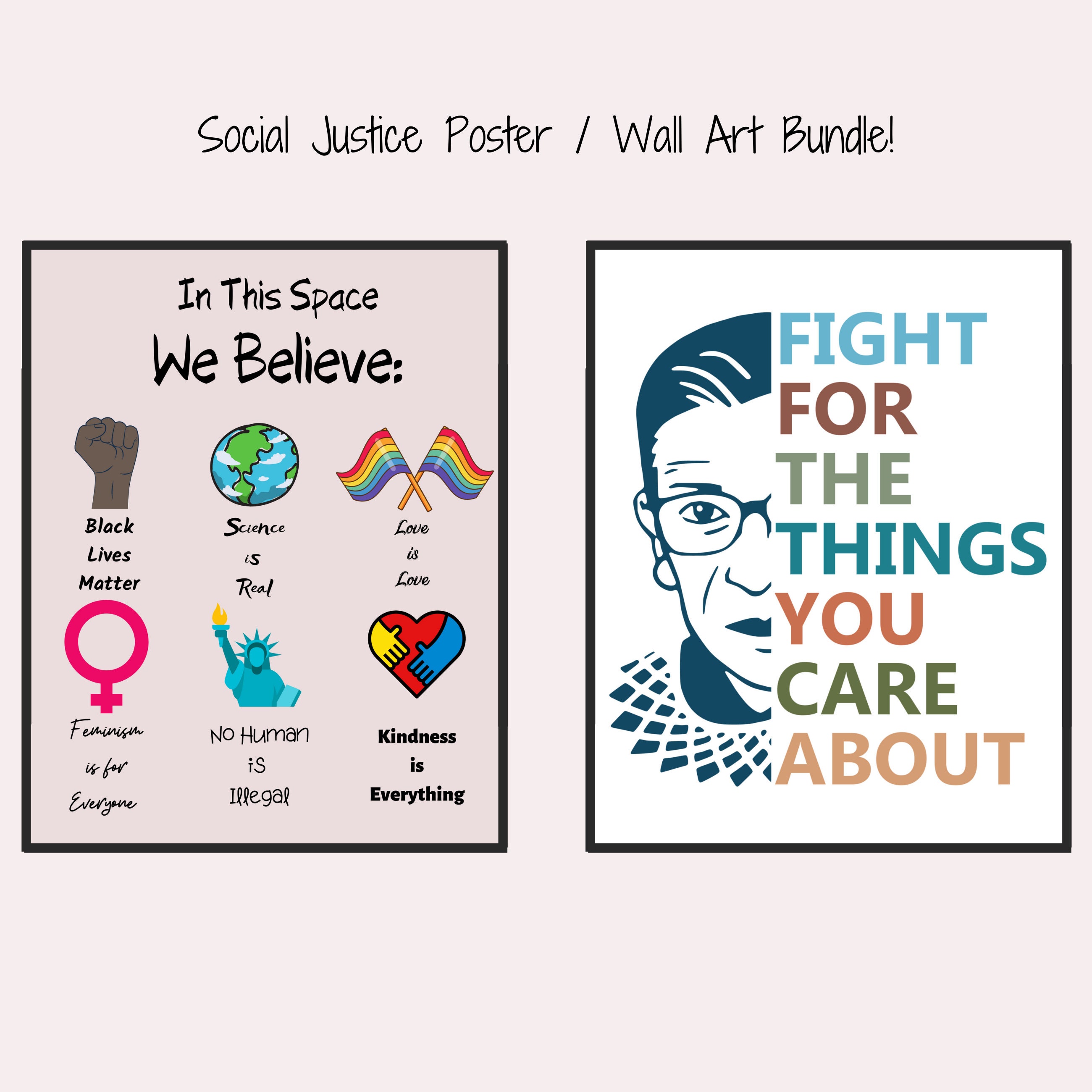 Social Justice Print Set of 12 Social Justice Art Bundle | Etsy