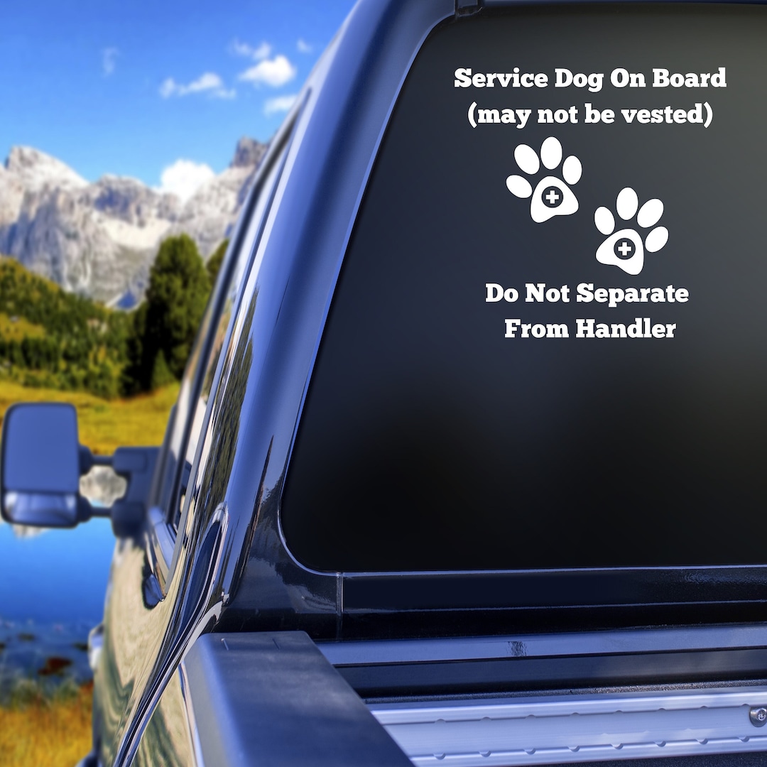 Service Dog on Board Decal, Service Dog Sticker, Service Dog Decal ...