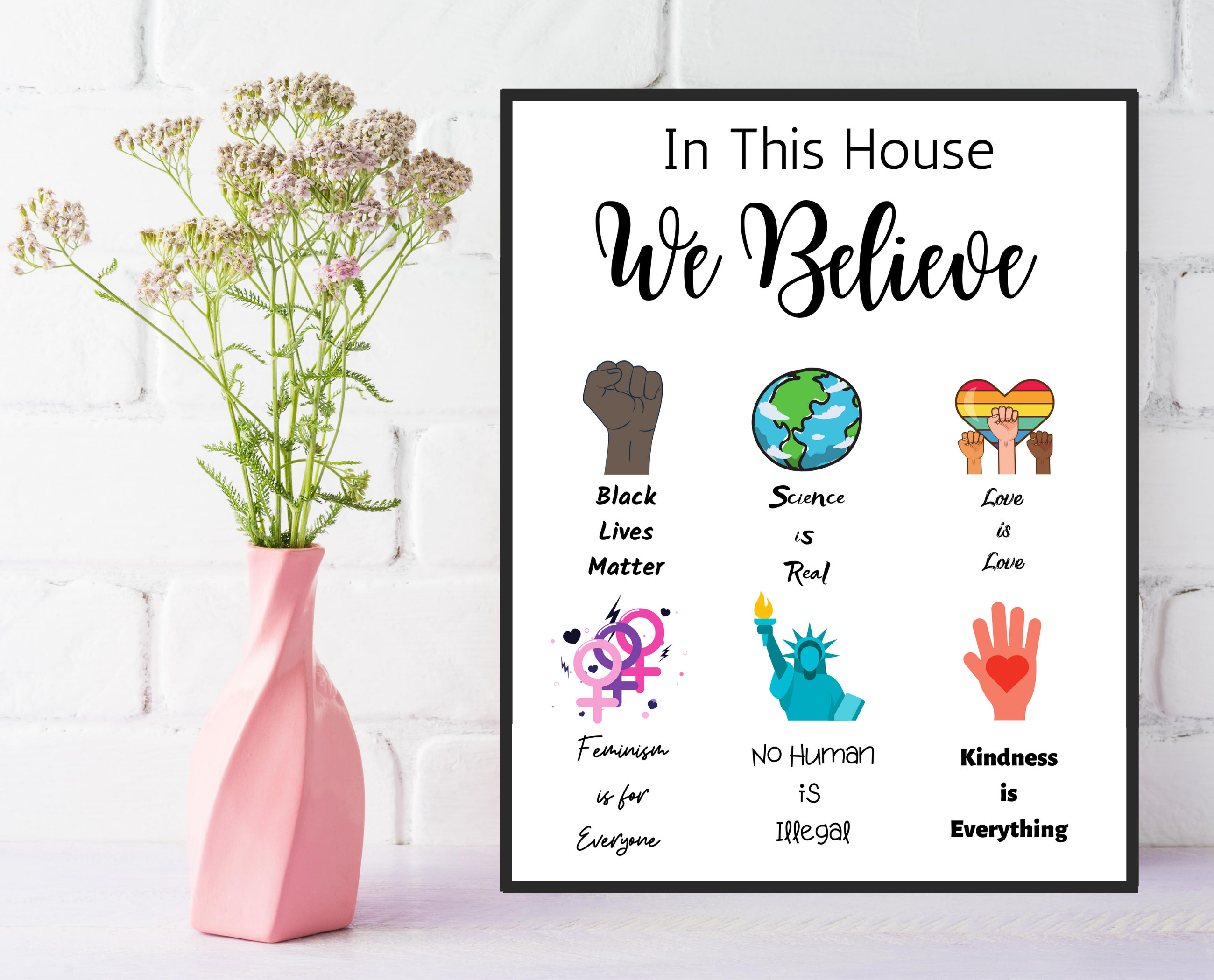 Social Justice Poster Diversity Poster in This House We - Etsy