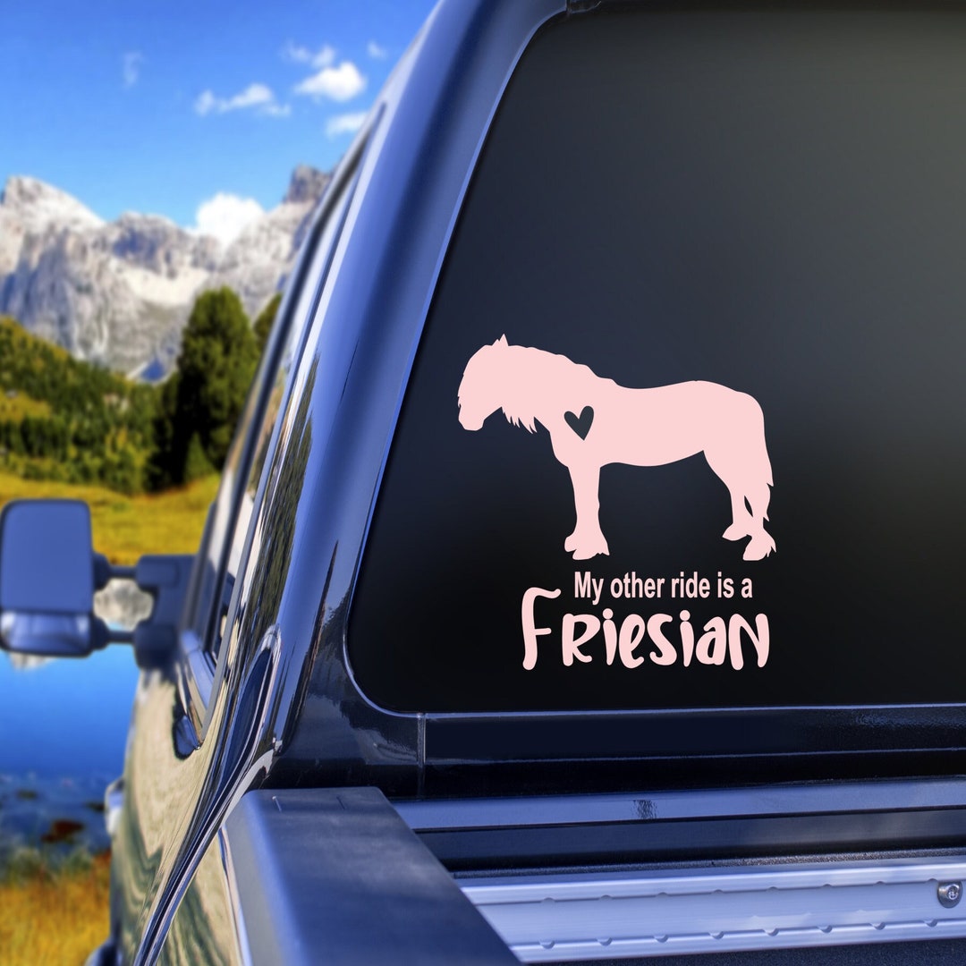 Friesian Horse Vinyl Decal: Car, Truck, Trailer Sticker - Etsy