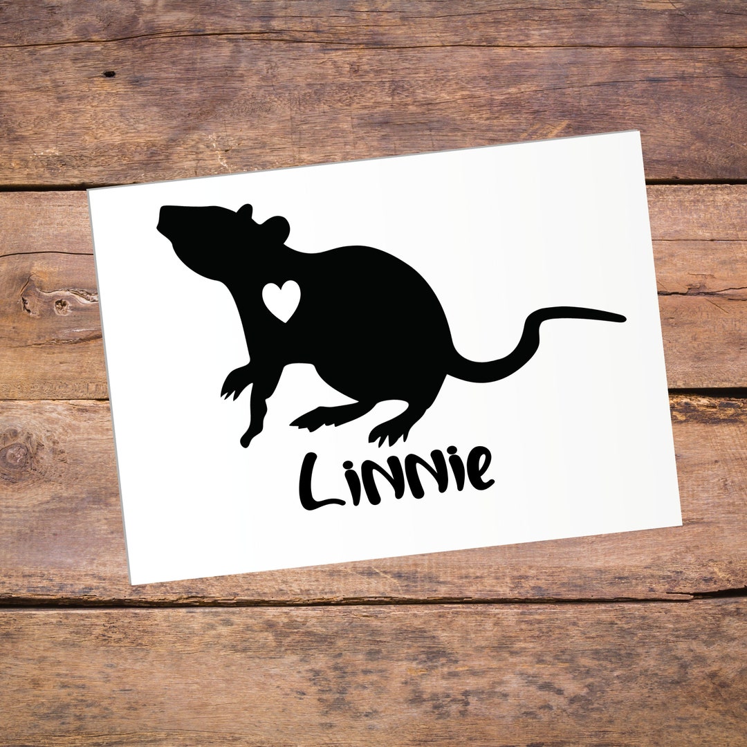 Rat Sticker for Laptop, Rat Vinyl Sticker for Car Window, Rat Decal Car ...