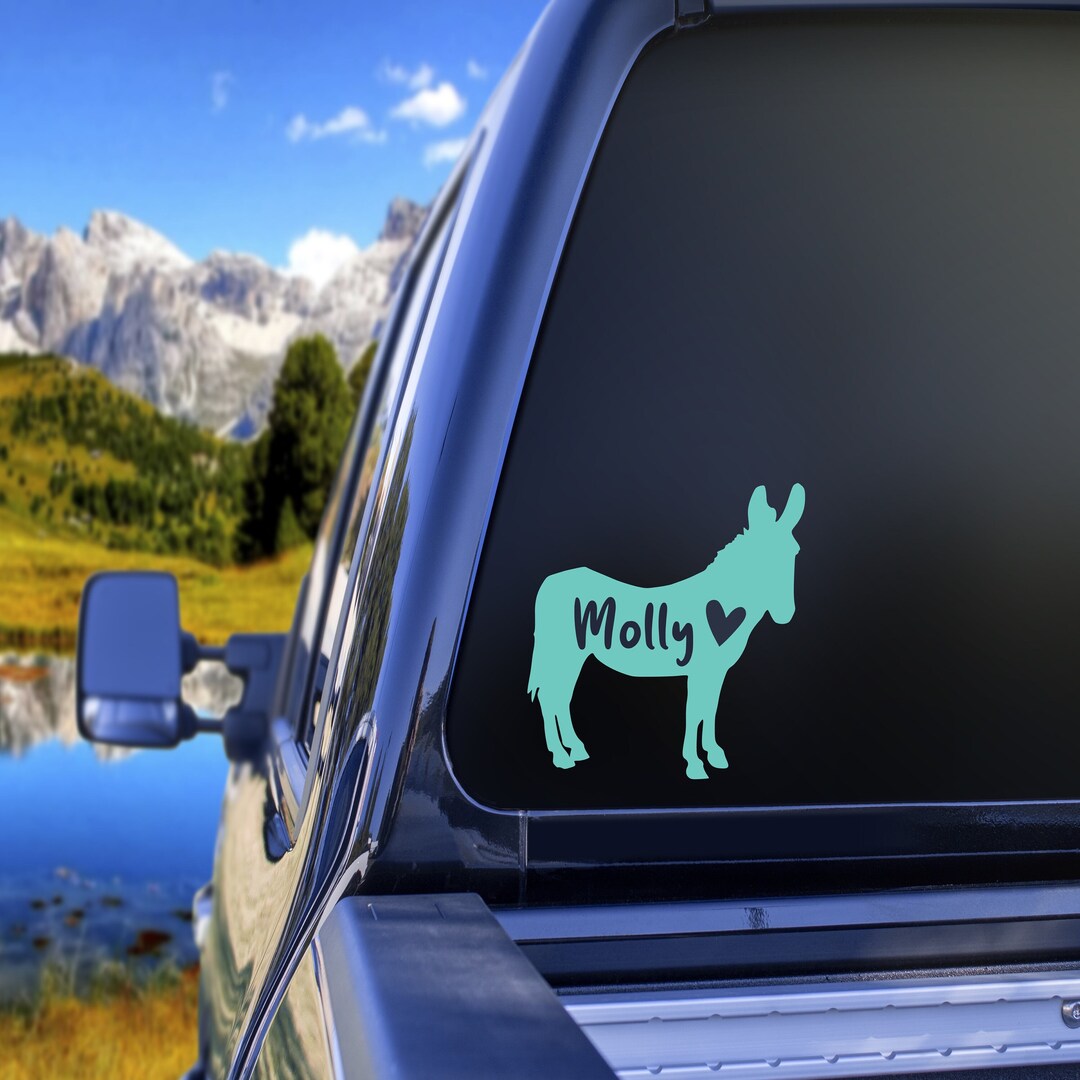 Miniature Donkey Gift for Women Friend, Donkey Sticker, Donkey Decal ...