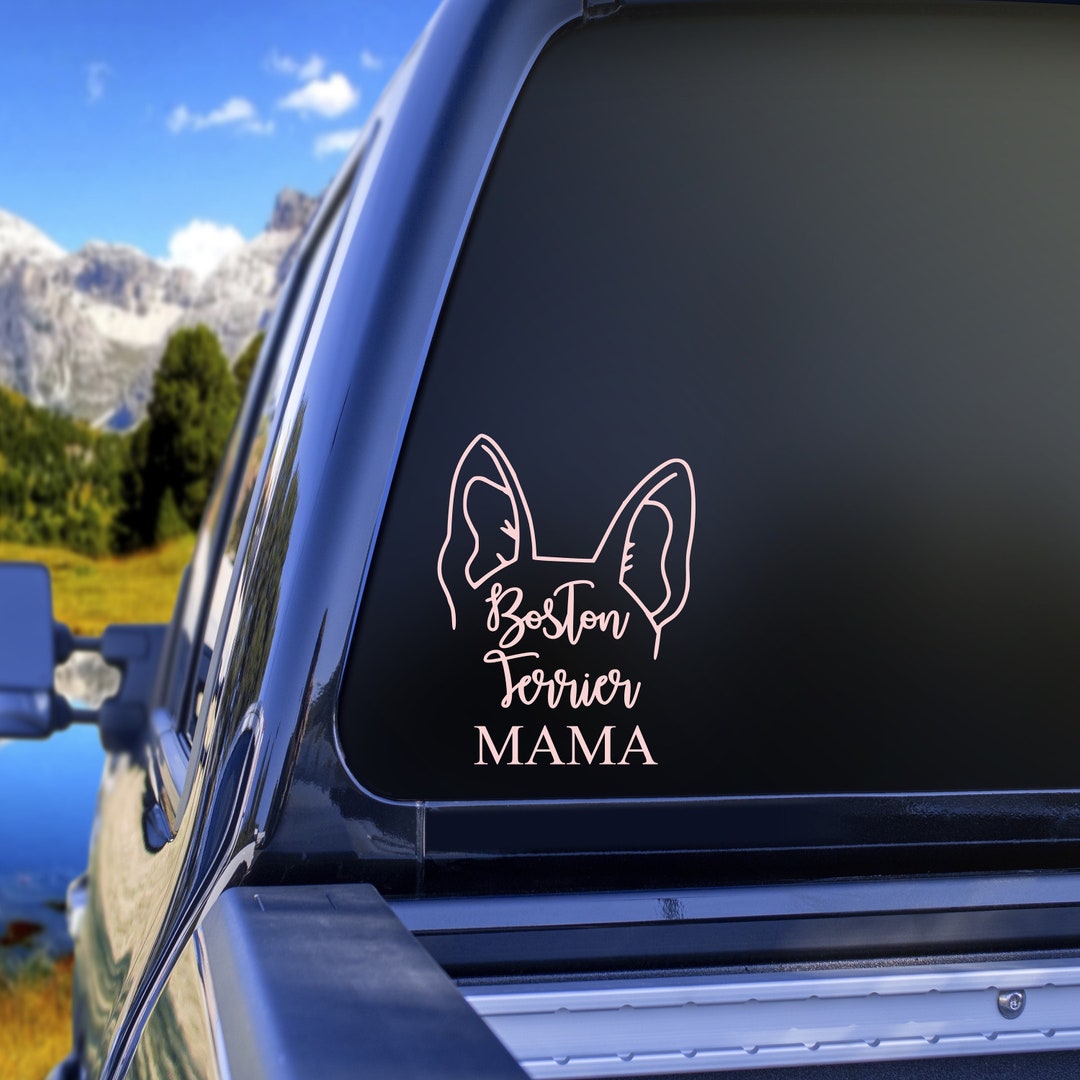 Boston Terrier Sticker for Car Window, Computer Sticker, Boston Terrier ...