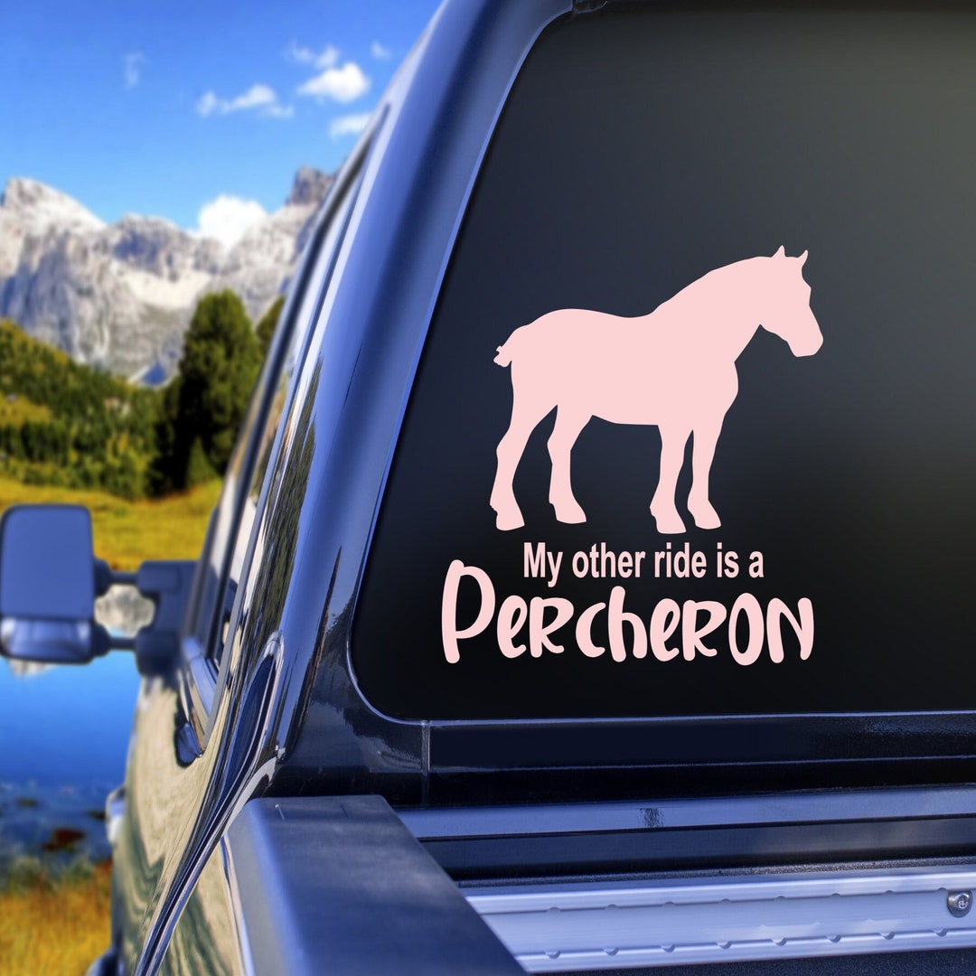 Percheron Vinyl Car Decal Sticker: for Laptop, Tumbler, Car, Trailer ...