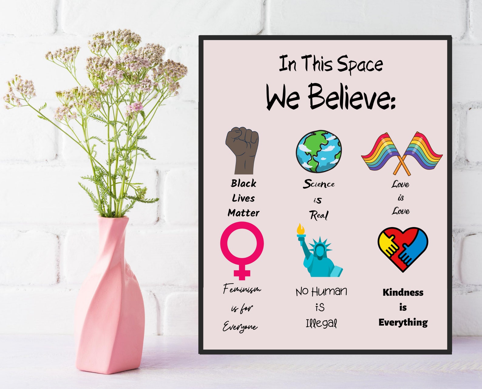 Social Justice Poster Diversity Poster in This Space We - Etsy