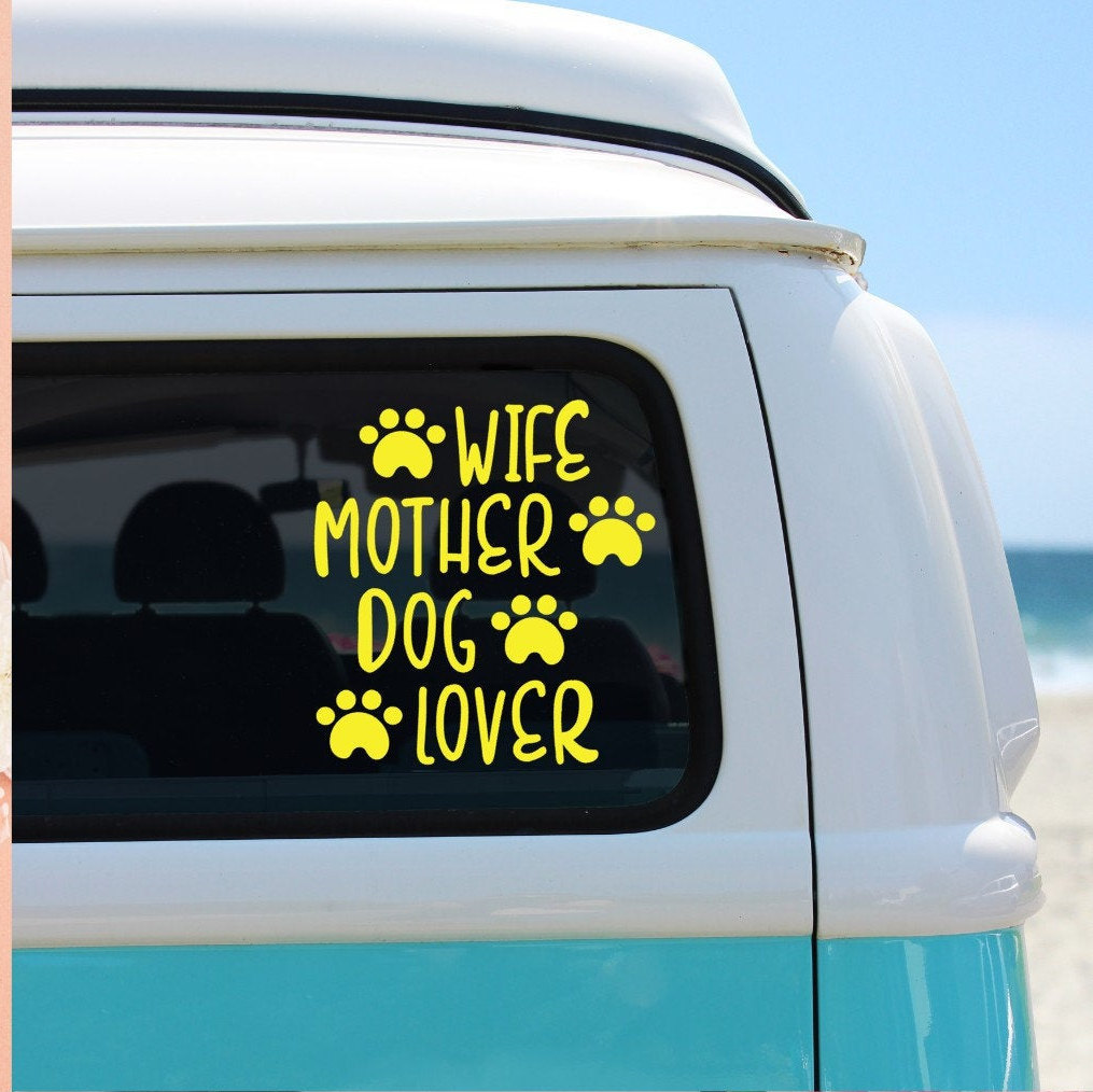 Dog Mom Decal for Car Window Vinyl Car Decal for Dog Mom | Etsy