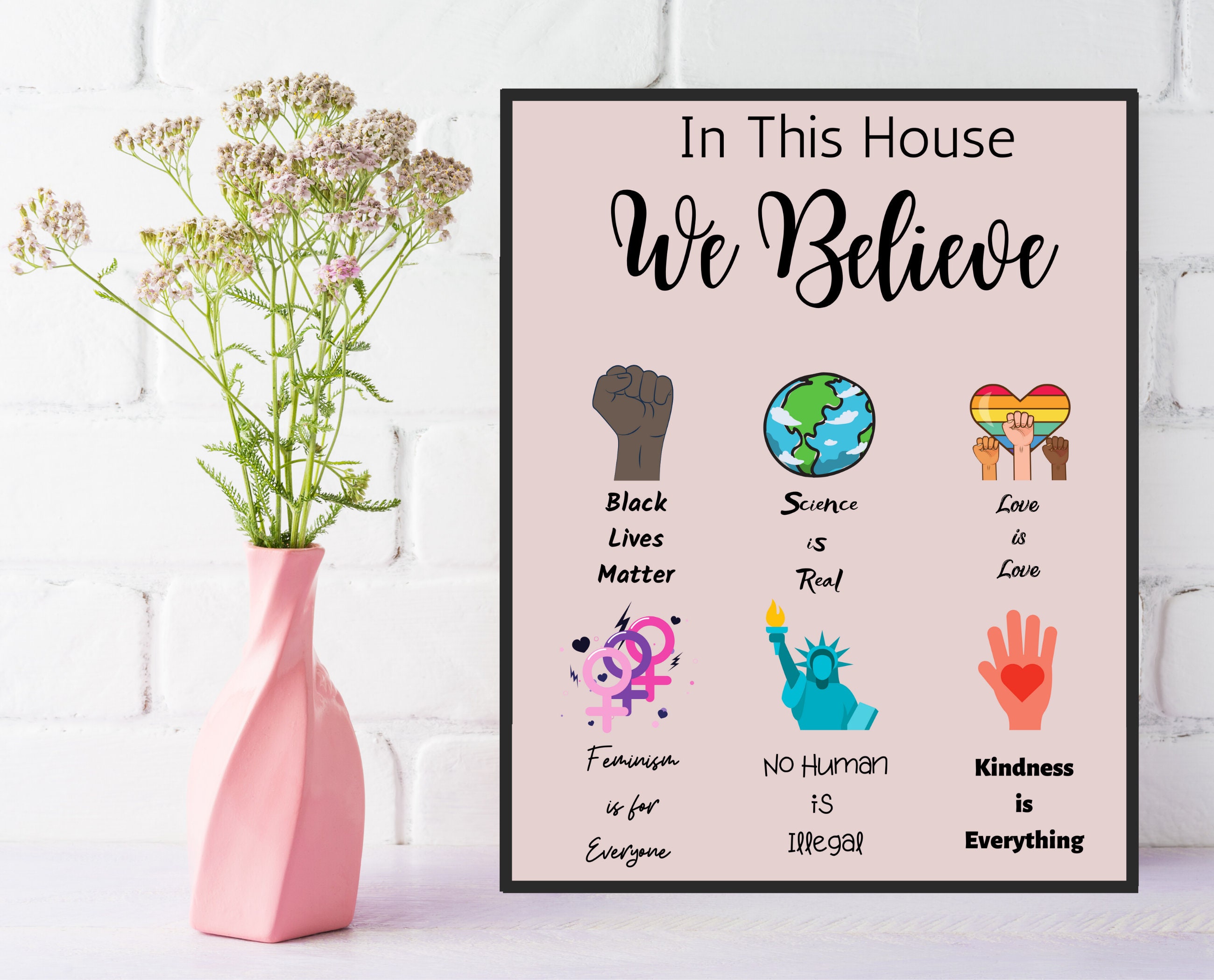 Social Justice Poster Diversity Poster in This House We | Etsy