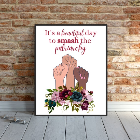 Smash the Patriarchy Printable Feminist Art Feminist Wall | Etsy