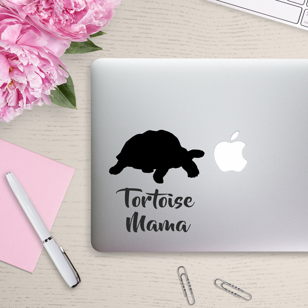 Tortoise Mom Vinyl Decal: Personalized Sticker for Laptop, Car, Water ...