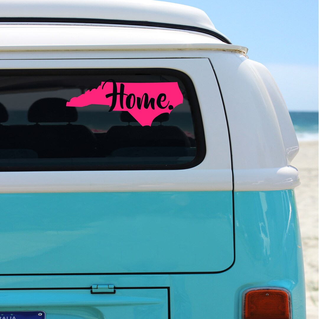 North Carolina Home Vinyl Decal Sticker, NC Car Decal, North Carolina ...