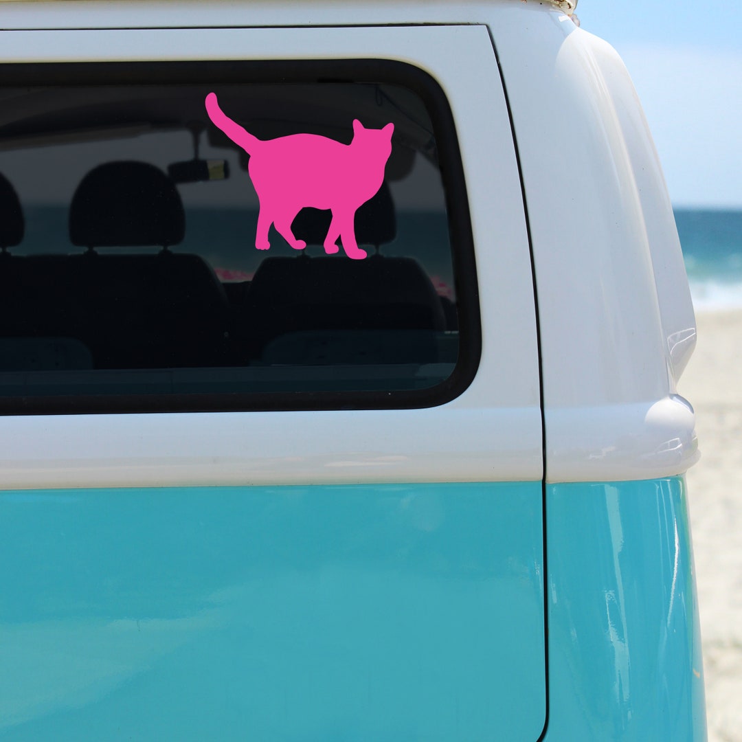 Cat Decal for Car Window, Cat Decal for Laptop, Cat Decal for Windows ...