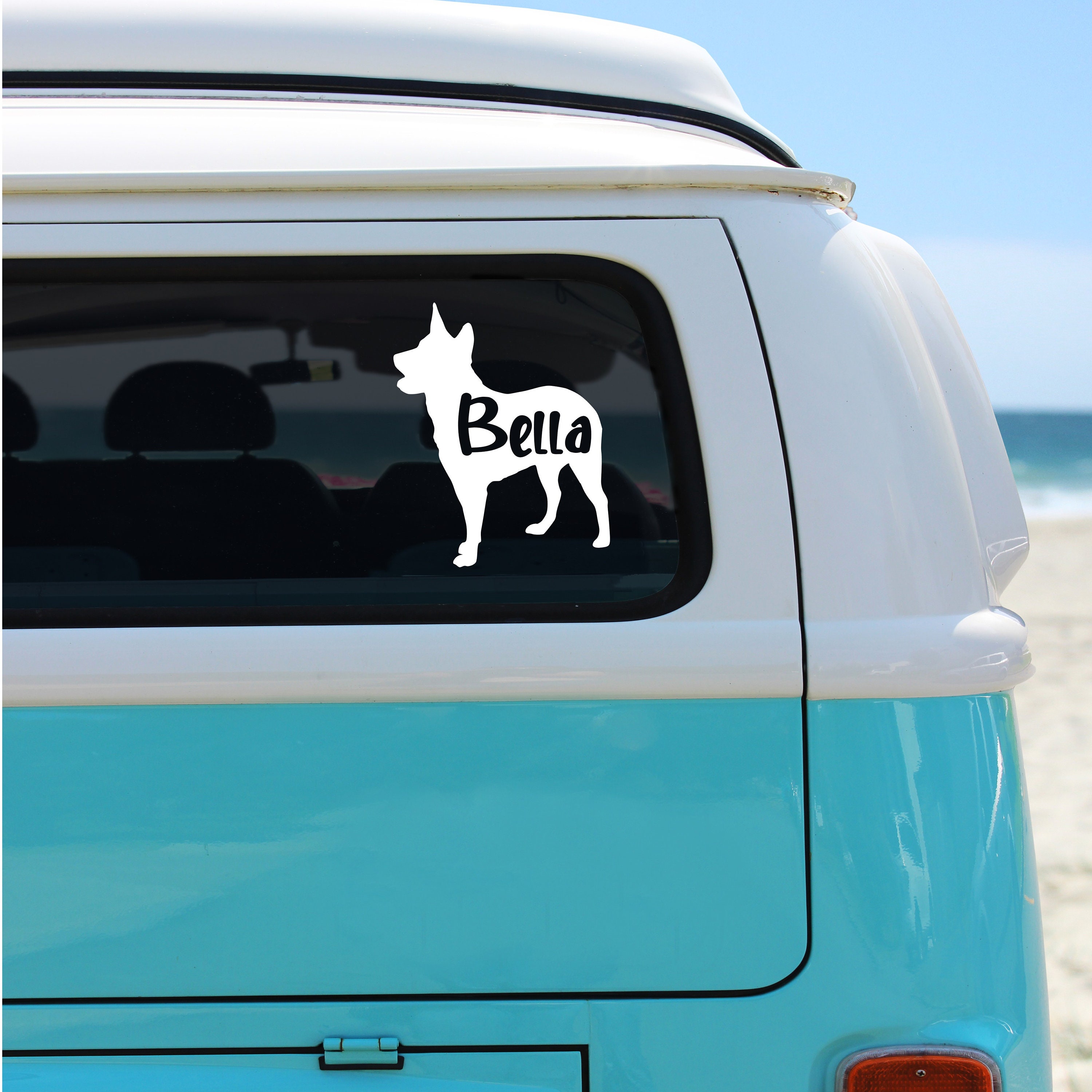 Blue Heeler Vinyl Decal: Personalized Cattle Dog Sticker for Car or ...