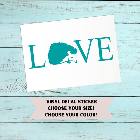 Hedgehog Vinyl Decal Sticker for Laptop Hedgehog Vinyl | Etsy