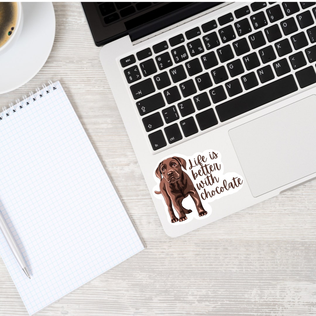 Chocolate Lab Sticker for Tumbler, Labrador Sticker for Laptop, Sticker ...