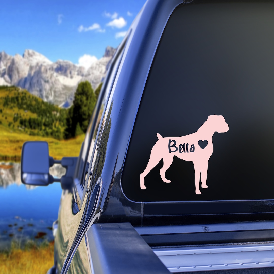 Boxer Dog Sticker, Boxer Dog Gift for Women, Boxer Dog Decal for Car ...
