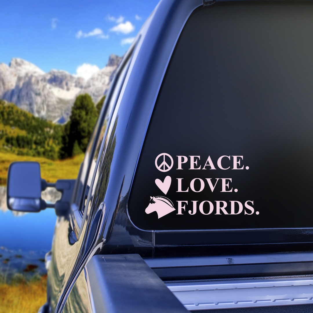 Norwegian Fjord Sticker, Fjord Horse Vinyl Decal for Trailer, Fjord ...