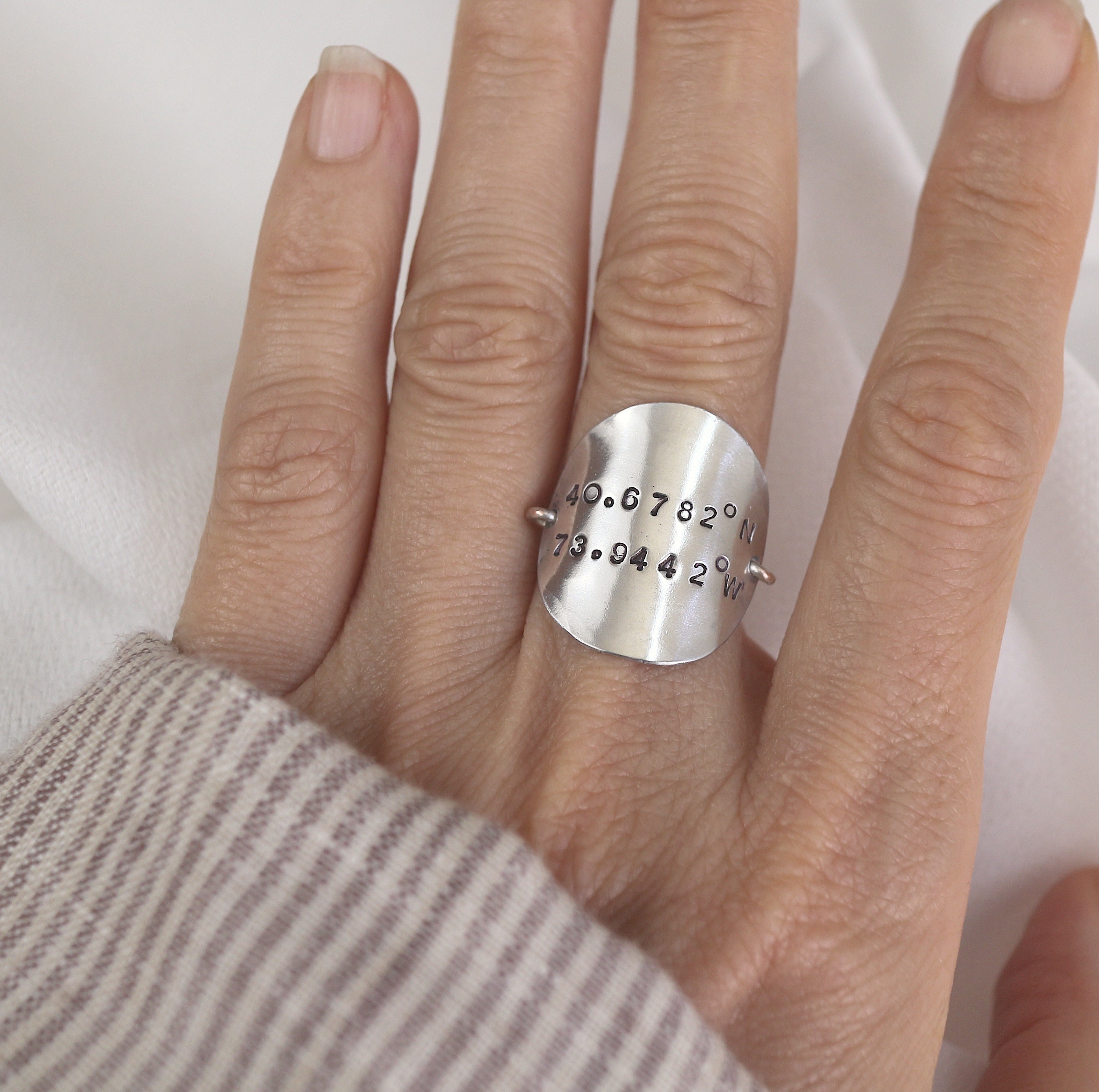 Coordinate Disc Ring • Latitude Longitude - Location Ring • Going Away ...