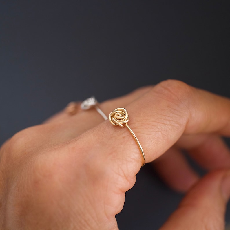 Dainty Rose Ring Thin Wire Rose Ring 20 Gauge Wire Flower - Etsy
