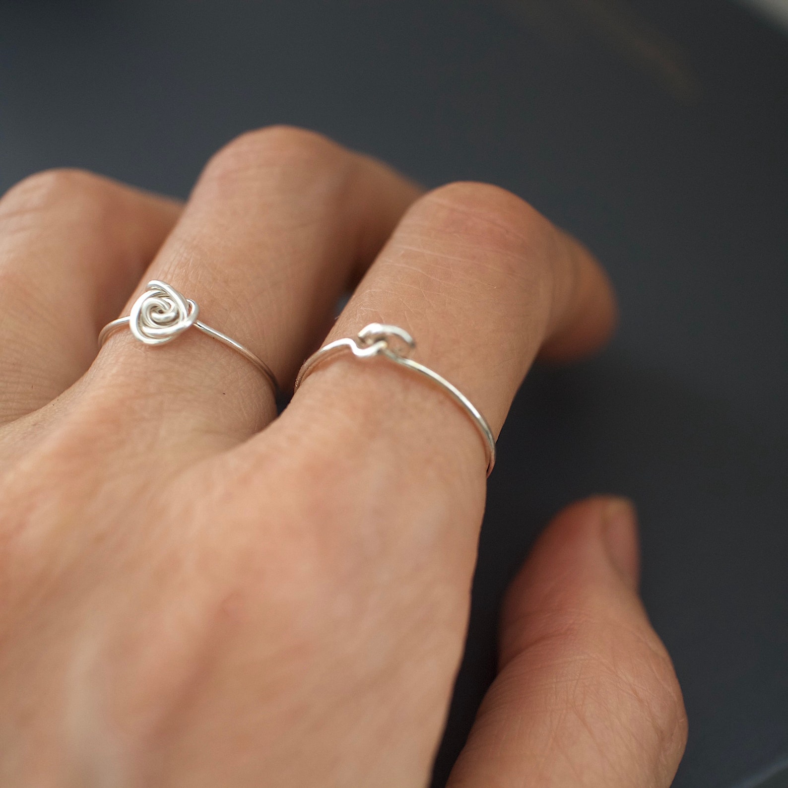 Dainty Rose Ring Thin Wire Rose Ring 20 Gauge Wire Flower - Etsy