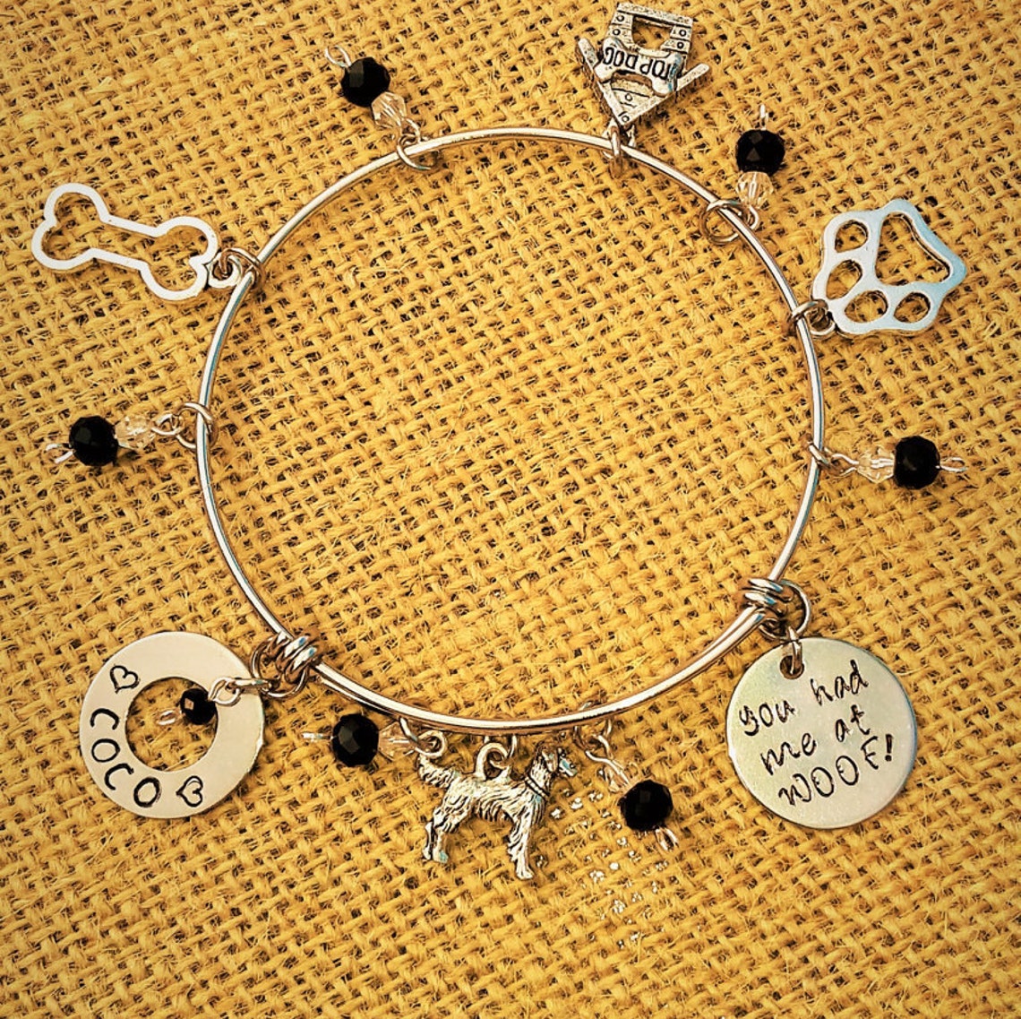 Customized Labrador Retriever Bracelet Black Lab Charm - Etsy