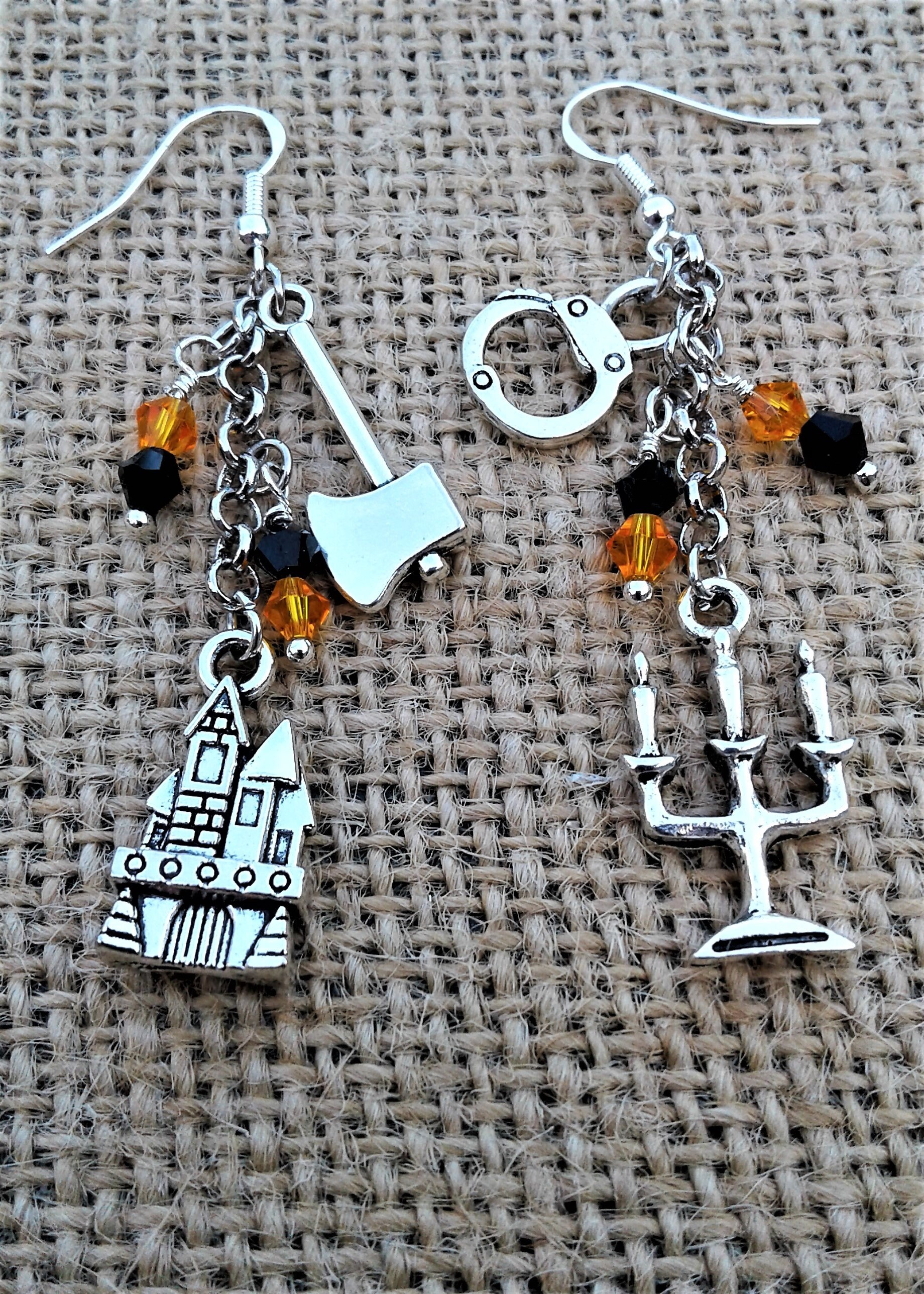 Haunted Mansion Earrings Mismatched Halloween Earrings Ghostly Jewelry ...