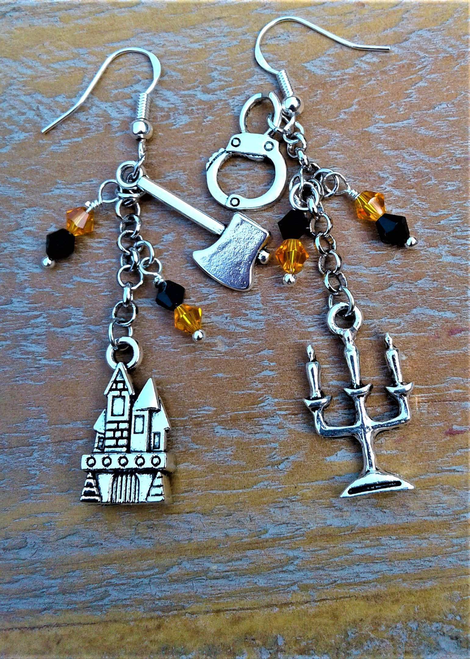 Haunted Mansion Earrings Mismatched Halloween Earrings Ghostly Jewelry ...