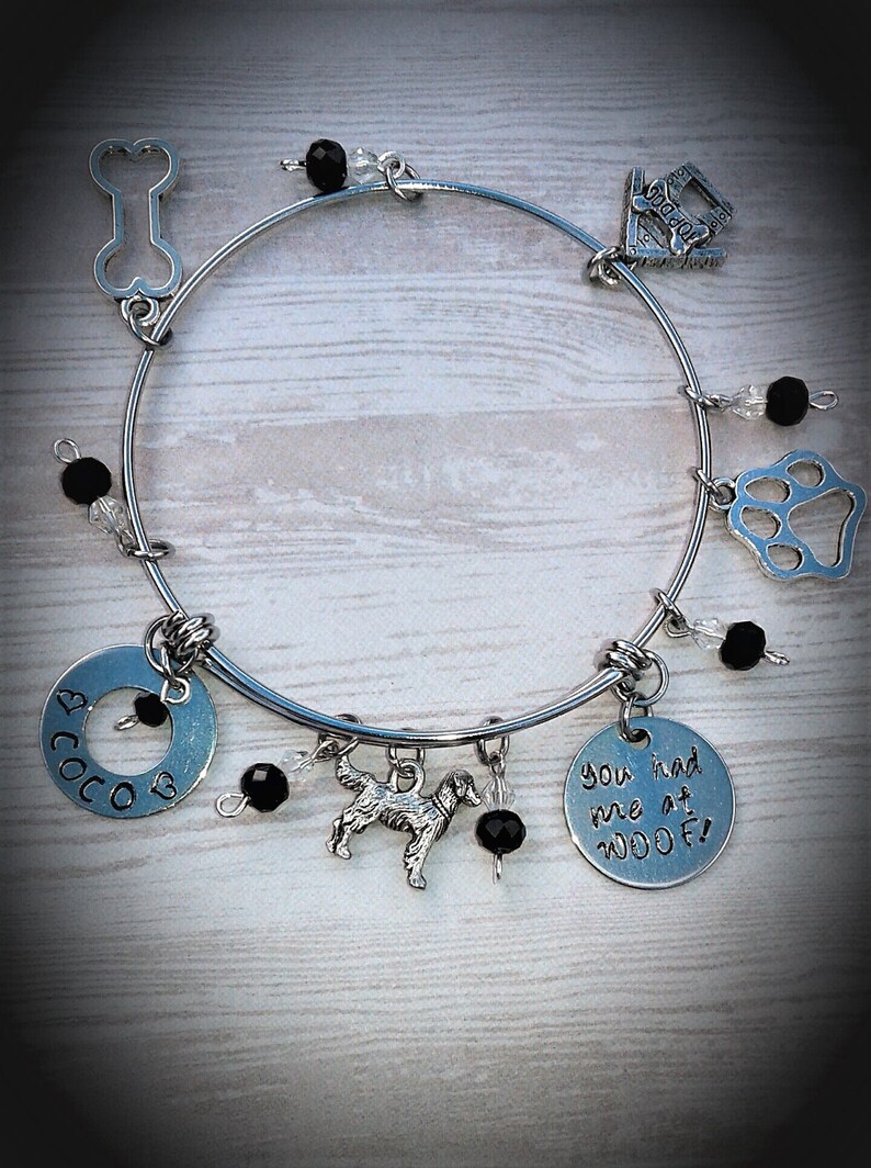 Customized Labrador Retriever Bracelet Black Lab Charm - Etsy