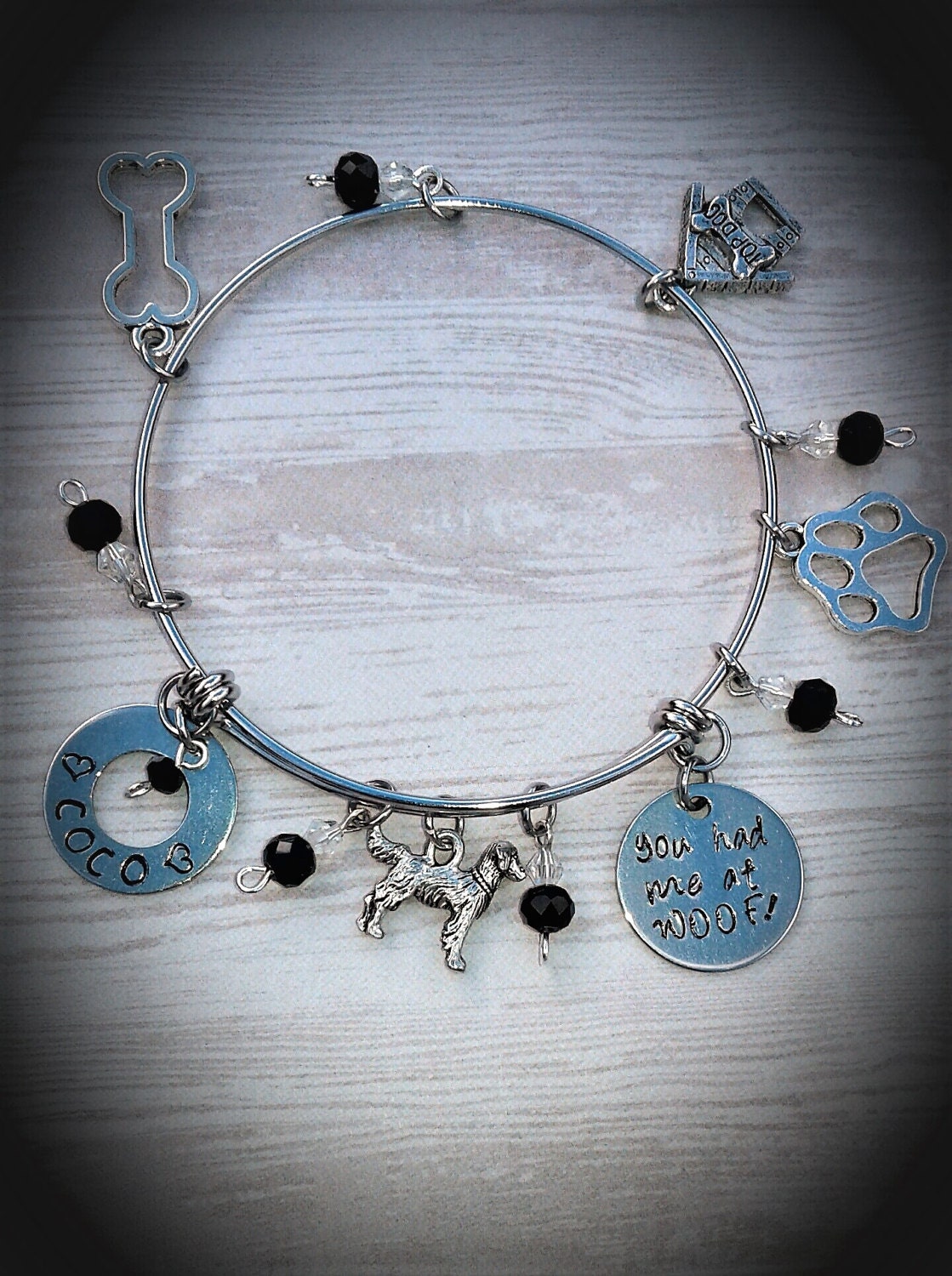 Customized Labrador Retriever Bracelet Black Lab Charm - Etsy