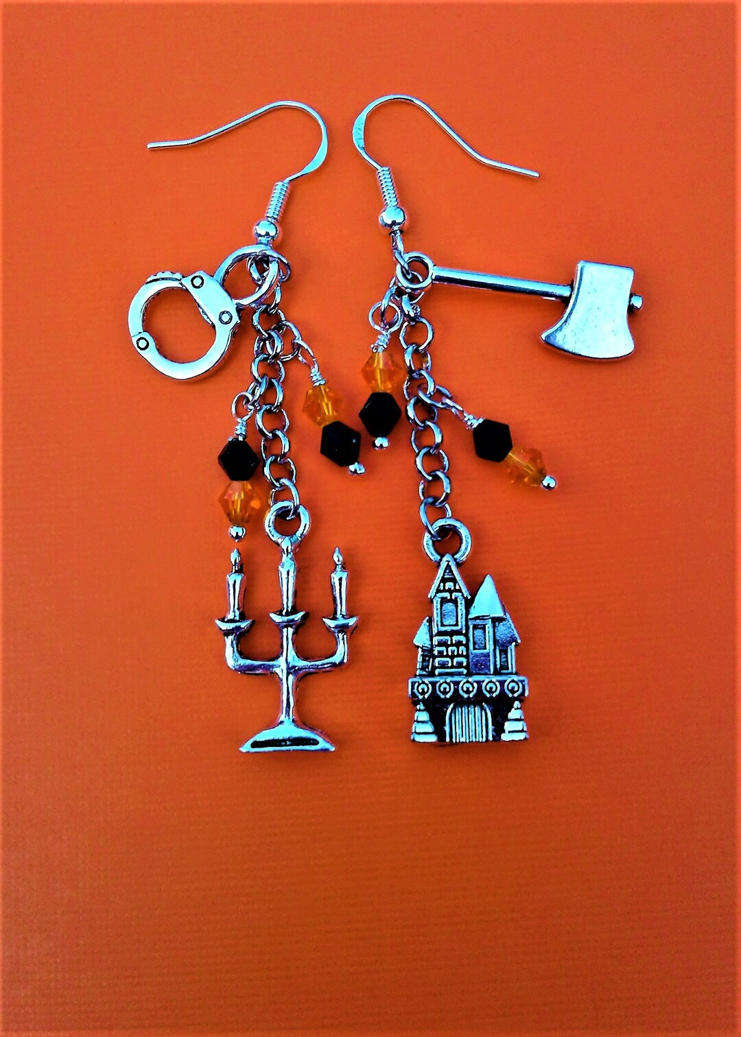 Haunted Mansion Earrings Mismatched Halloween Earrings Ghostly Jewelry ...