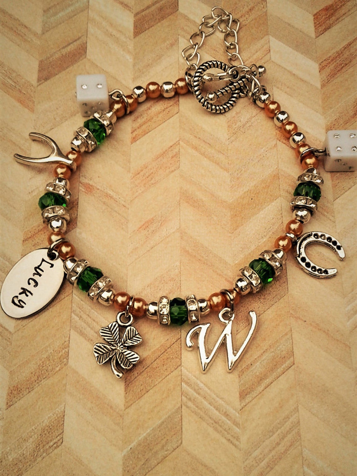 Personalized St Patrick's Day Bracelet Customized Lucky - Etsy