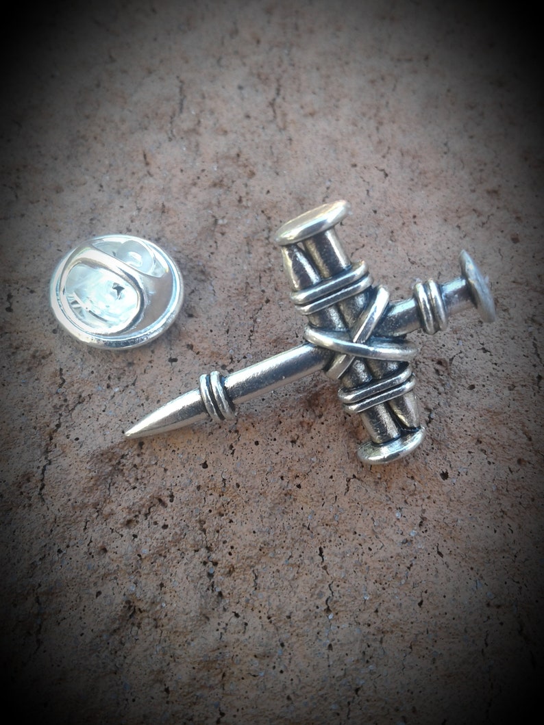 Nail Cross Lapel Pin Cross Tie Tac Church Usher Lapel Pin - Etsy