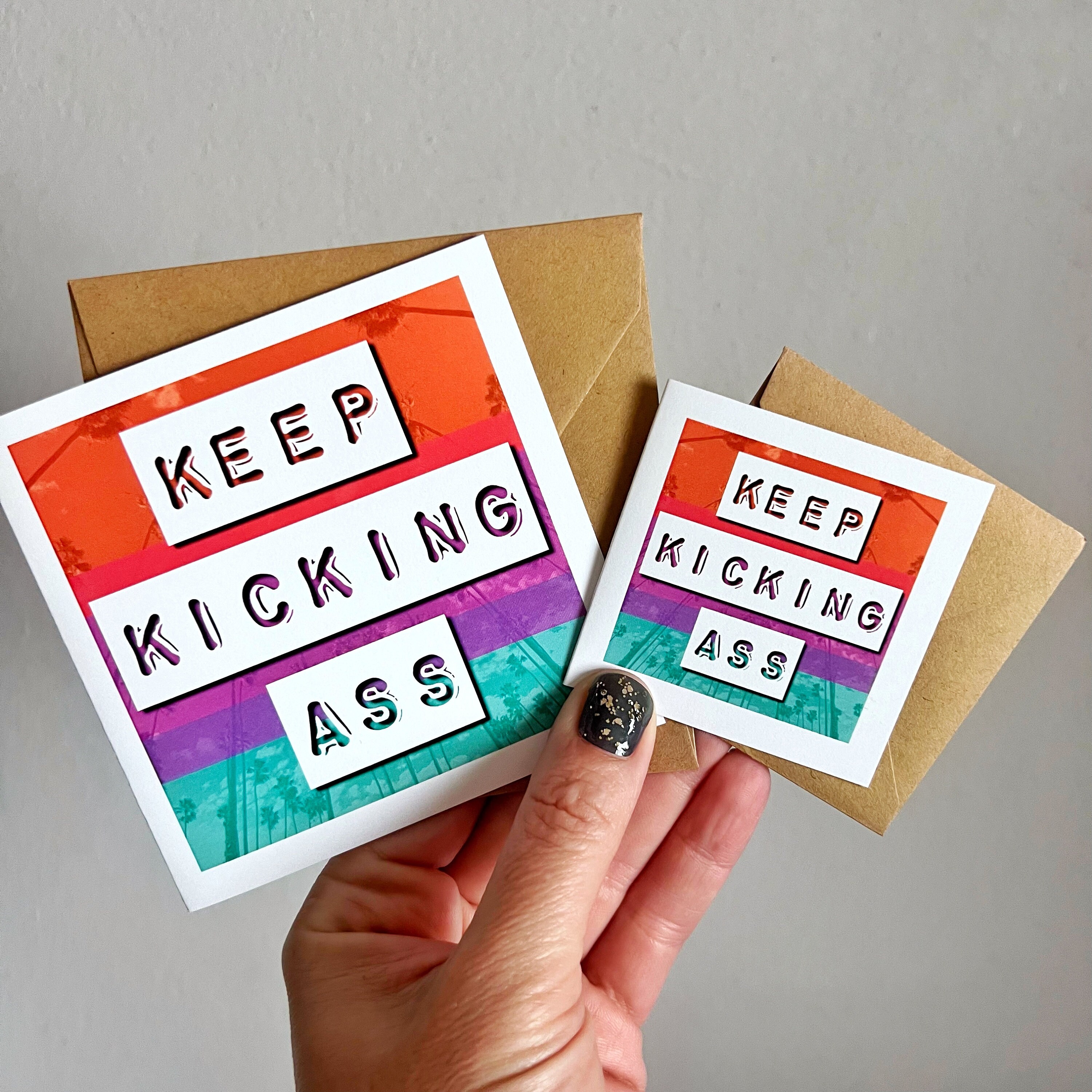 Funny Greeting Card - Keep Kicking Ass - Etsy