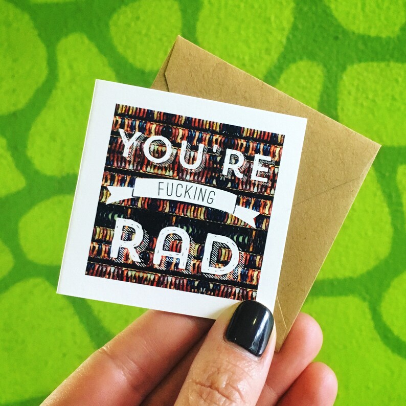 Encouraging Card - You Are Rad - Etsy