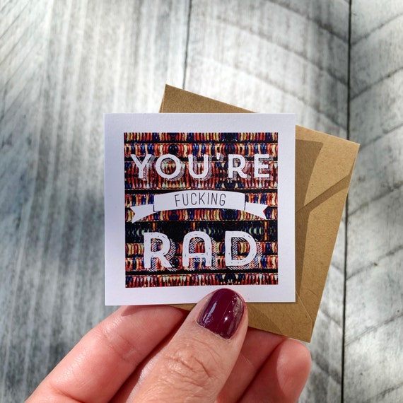 Encouraging Card You Are Rad | Etsy