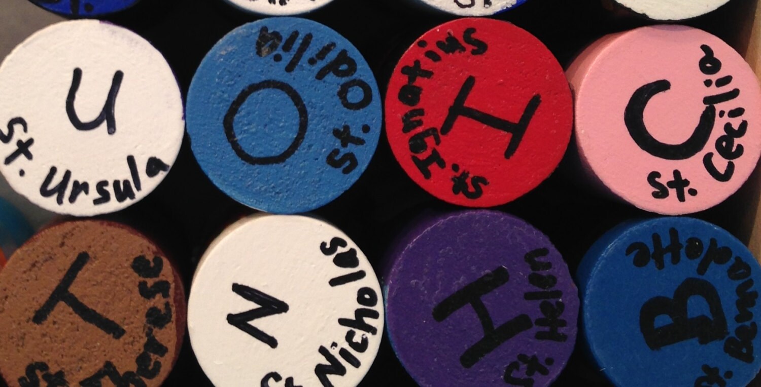 ABC Alphabet Saint Set / Wooden Hand-painted Saints A-Z - Etsy