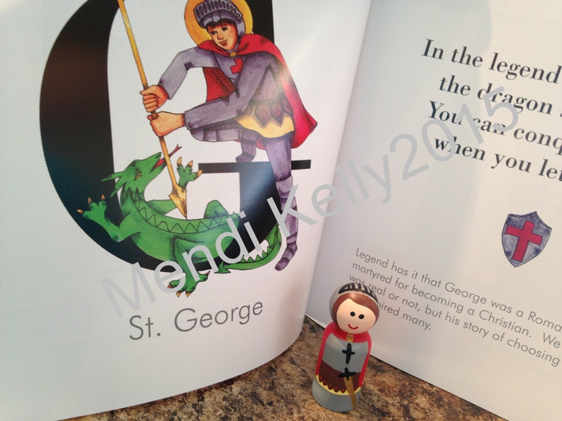 ABC Alphabet Saint Set / Wooden Hand-painted Saints A-Z - Etsy