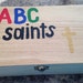 ABC Alphabet Saint Set / Wooden Hand-painted Saints A-Z - Etsy